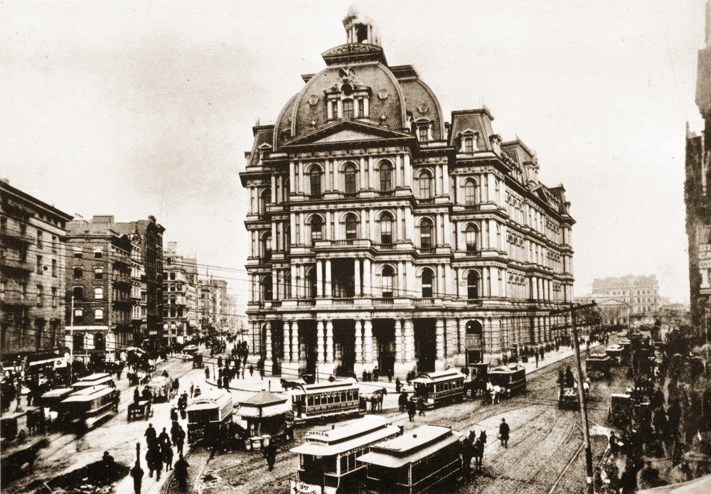 L'ancien bureau de poste, New York, 1887 | Estampe d'art